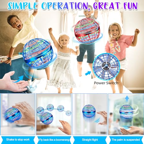 2 Pack Flying Orb Ball Toy Flying Space Orb Magic Flying Ball Toy, 360 ...