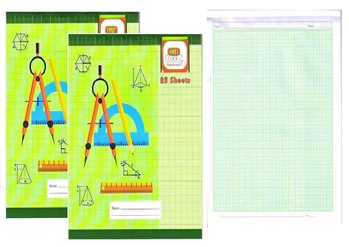 FIRST CLICK Graph Papers Lotus 2 Pad 50 Sheet (1 pad 25 Sheets) for ...