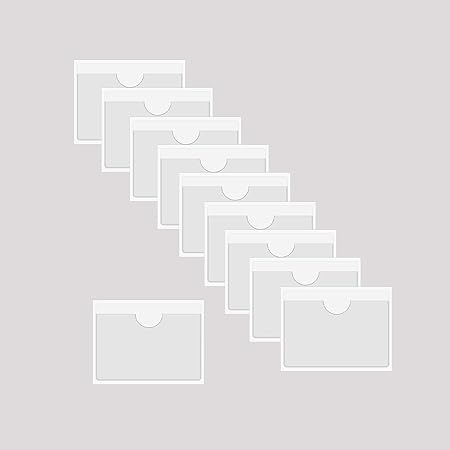 Baikeen Self Adhesive Clear Pockets,Clear Self Adhesive Card Label ...