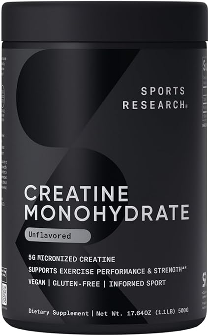 Amazon.com: Sports Research Creatine Monohydrate - Gain Lean Muscle ...