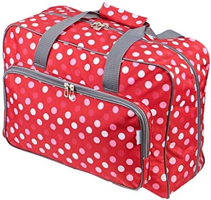 Sewing Online Large Overlocker Bag, Grey Polka Dot | 38 x 36 x 33cm ...