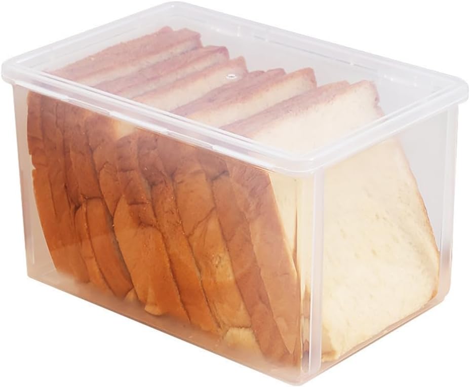 Tinbabia Airtight Bread Storage Containers Bread Box Plastic Reusable ...