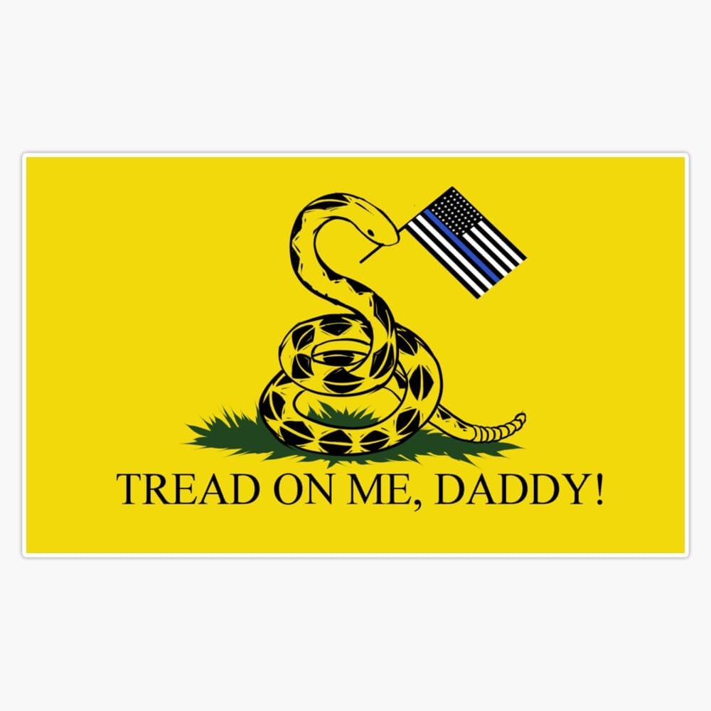 Amazon.com: Tread On Me Daddy Parody Gadsden Flag Sticker Vinyl Decal ...