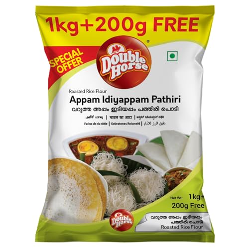 Double Horse Traditional Appam /Idiyappam /Pathiri Rice Flour, 1 kg ...