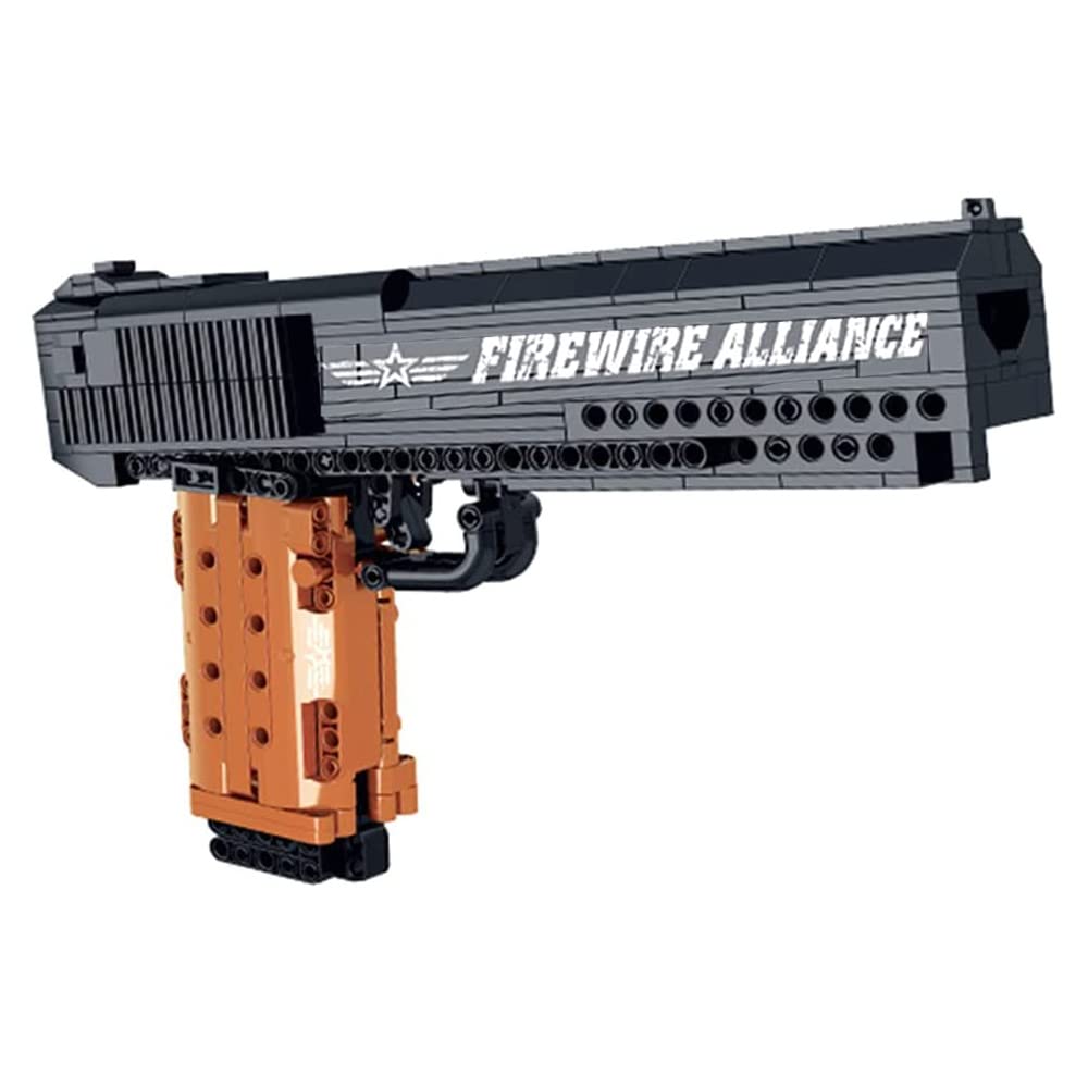 Buy Tech Brick Shooting Weapon Model, Desert Eagle Pistol Kit w ...