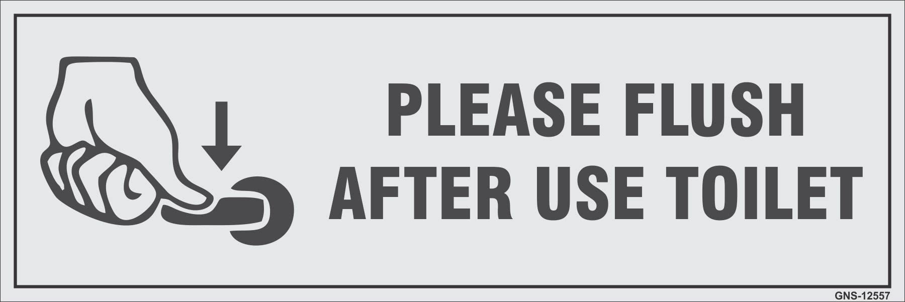 Buy Aditya Sign® Please flush after use Toilet Sign Board for Office ...