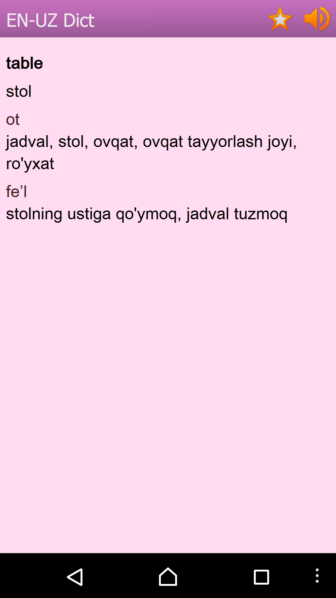 English Uzbek dictionary - App on the Amazon Appstore