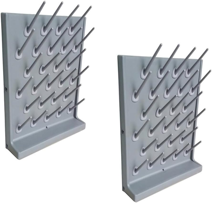 Amazon.com: FSYD Black 52 Pegs Lab Supply Drying Rack, Pegboard Bench ...