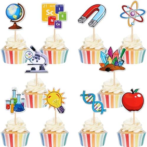 Chemistry Birthday Aazon.co: 48Pcs Science Cupcake Toppers Science ...
