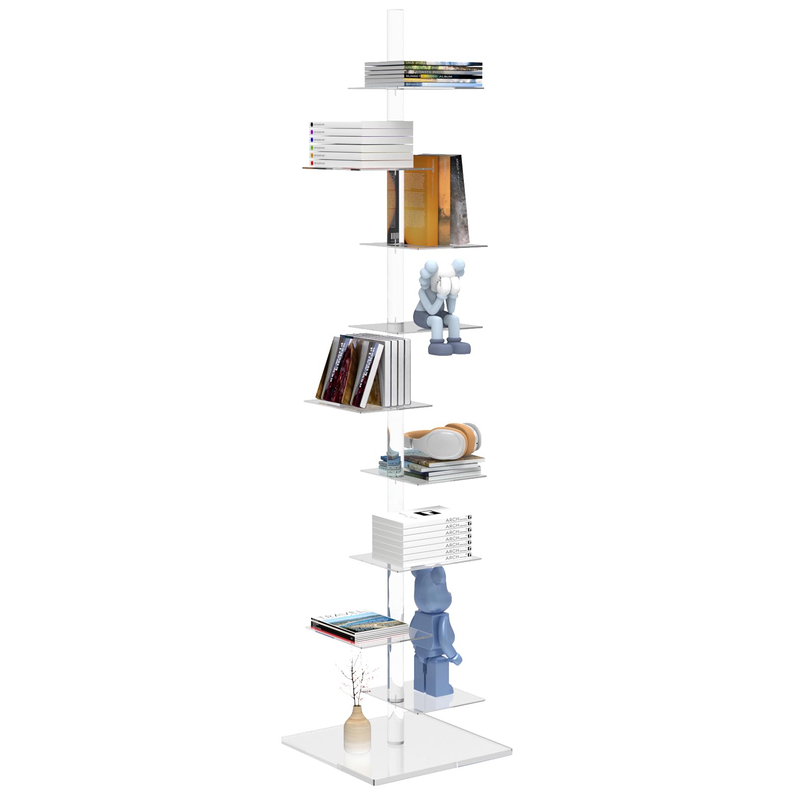 Buy Nynelly9-Tier Invisible Bookshelf Acrylic Bookshelf, Height ...