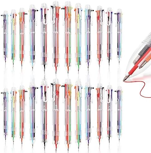 24 Pcs 6 in 1 Ballpoint Pen Multi Pen Pens Multipack Coloured Multi ...