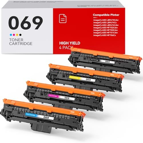 Amazon.com: 069H 069 Toner Cartridges Set 4 Pack MF753Cdw High Yield ...