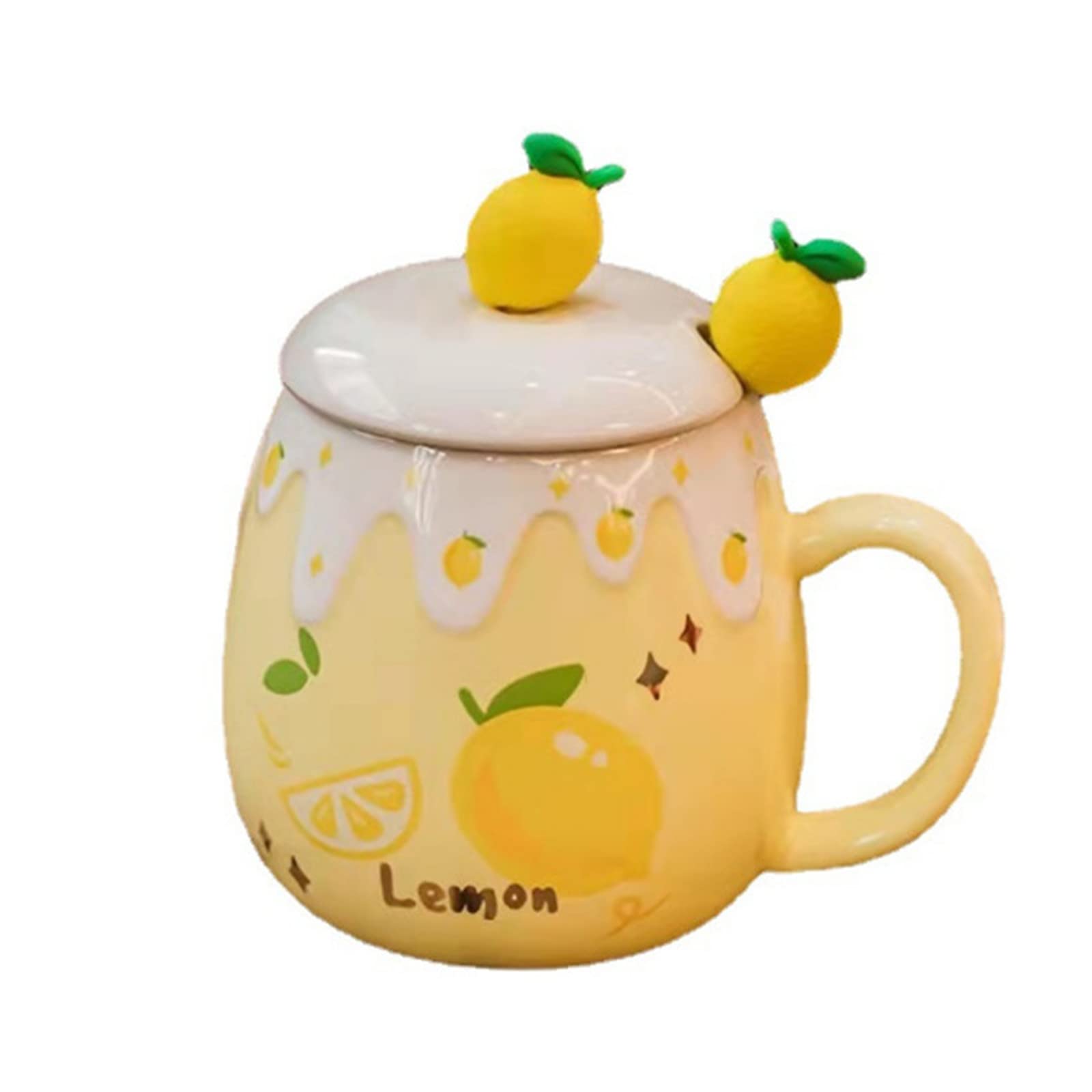 Amazon.com: UFOTSAM Coffee Mug Cups Ceramic Tea Cup Fruits Lemon Shaped ...