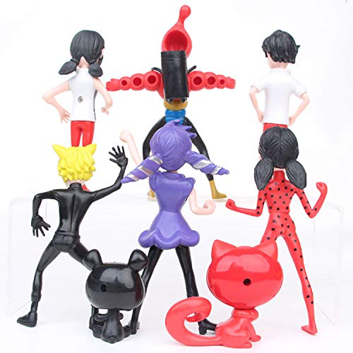 Kinda Inc 8 pcs Ladybug Action Figure - Ladybug and cat Noir Miraculous ...