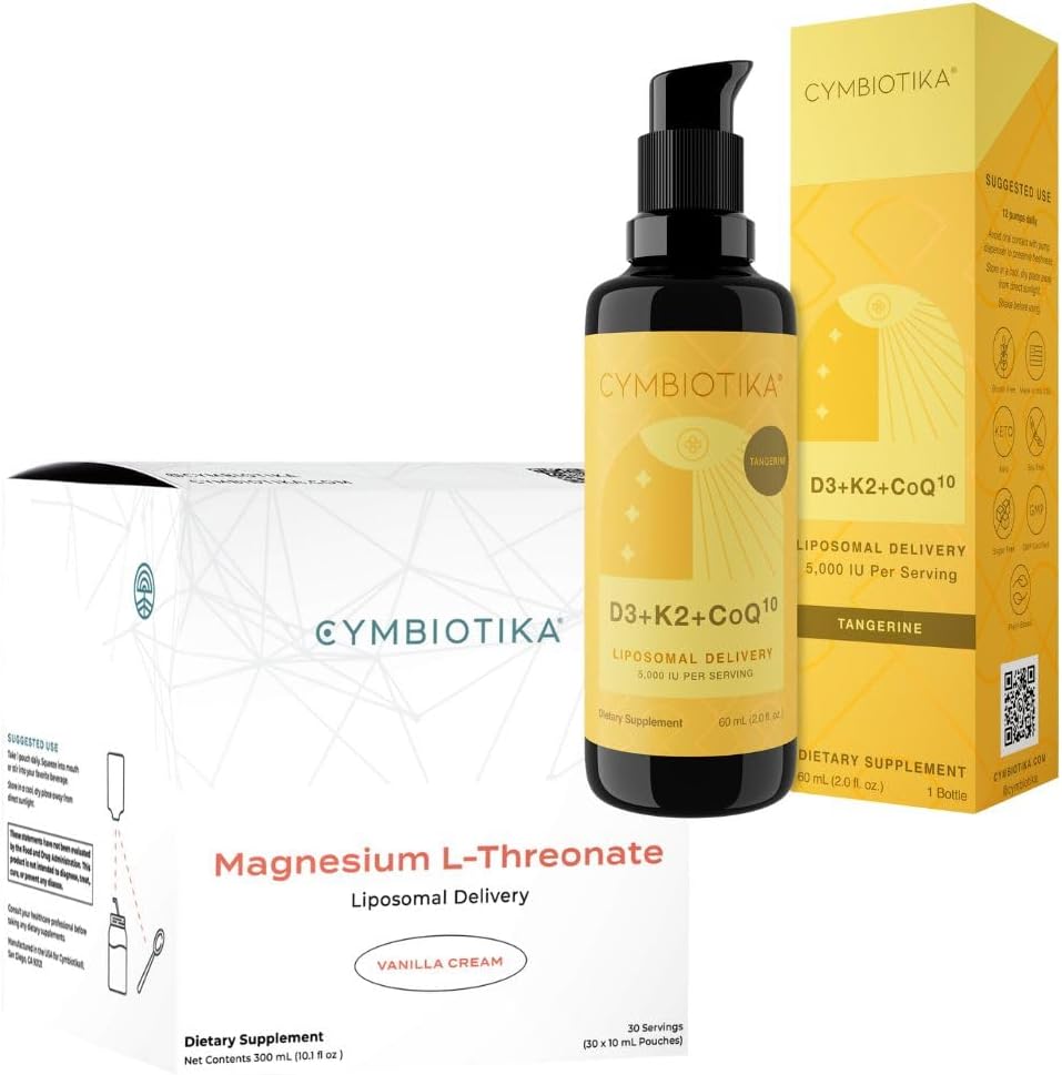 Amazon.com: CYMBIOTIKA Liposomal Magnesium L-Threonate & Vitamin D3 ...
