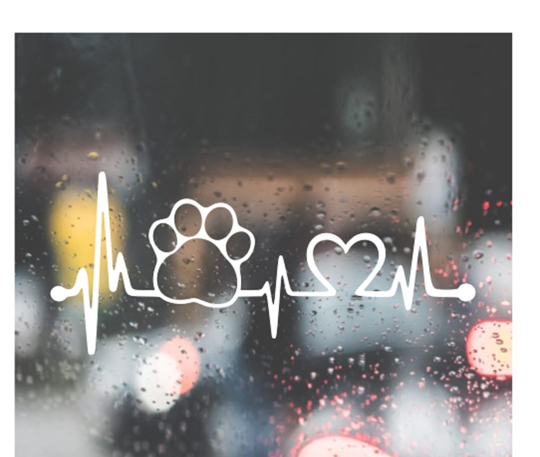 Amazon.com - LWL Design Custom Decal for Heartbeat Lifeline Dog Vinyl ...