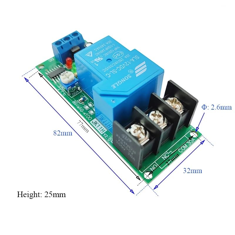 30 Amp Programmable Time Delay Relay - Adjustable Delay Off Timer (2 ...