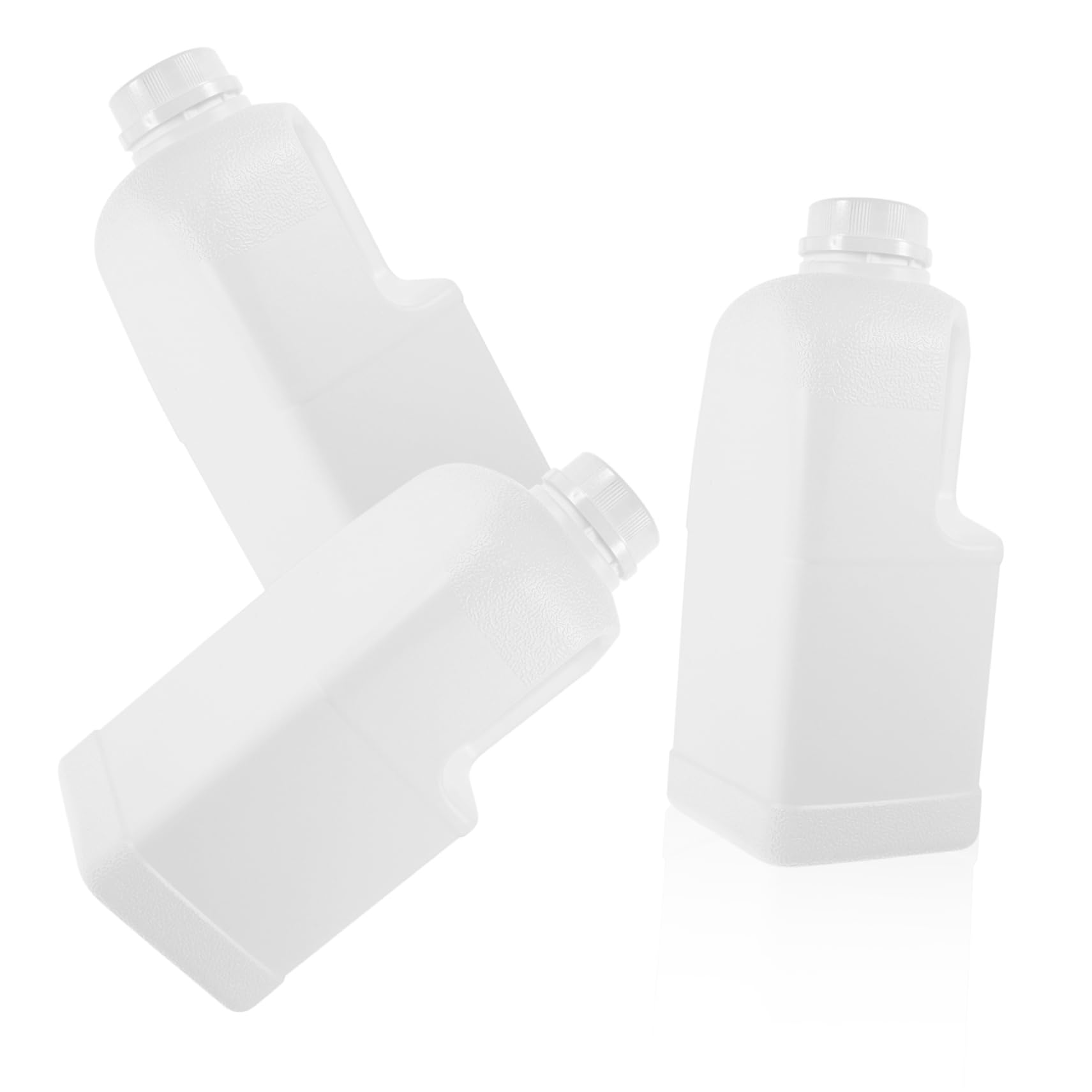 Amazon | NUOLUX 3個 2リットルの食品用プラスチックバケツ キャップ付き水貯蔵ジャグ クリアウォーターボトル 目盛り付き牛乳瓶 牛乳パックのカップ 牛乳パックのボトル 白い ...