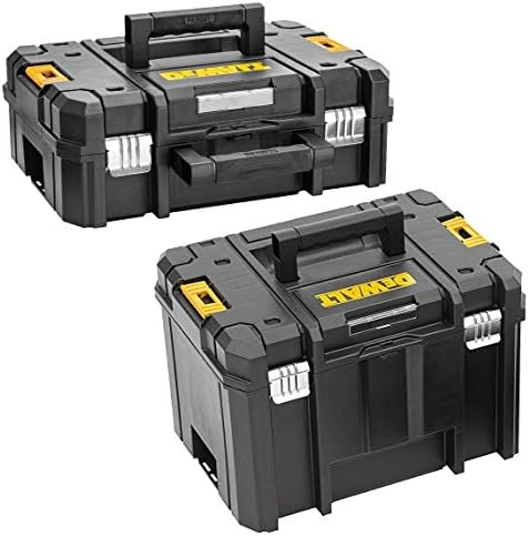 DEWALT TSTAK 2.0 Shallow Box with Organiser and a Long Carry Handle ...