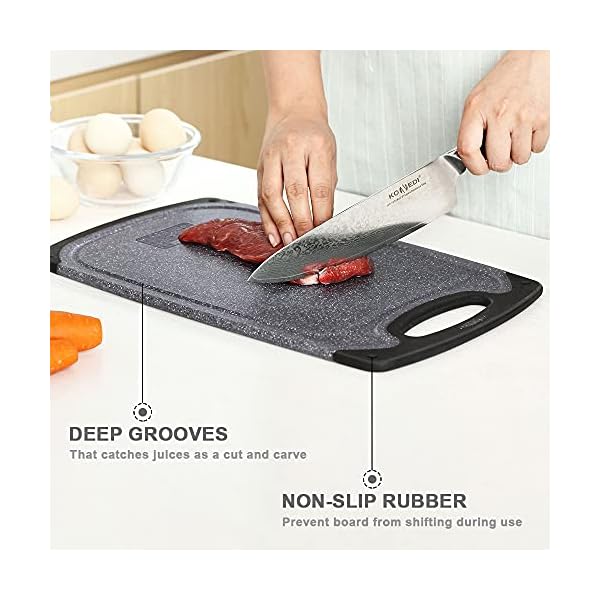Viretang Plastic Cutting Board, 3 Pieces Dishwasher Safe Cutting Boards ...