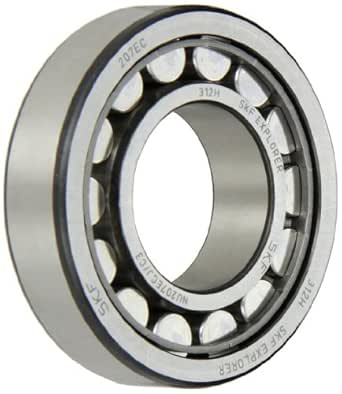 SKF NU 207 ECJ/C3 Cylindrical Roller Bearing, Single Row, Removable Inner Ring, Straight Bore ...