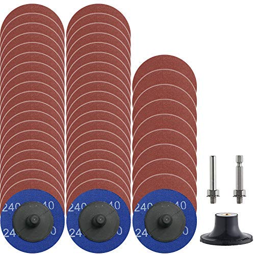 NYXCL Miroku 50Pcs P240 2 inch Quick Change Discs Set, A/O Sanding ...