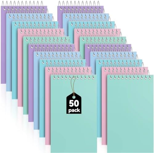 Amazon.com : Cholemy 50 Pack Small Notepad 3 x 5 Inch Small Notebooks ...