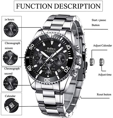Mens Watches Men Designer Chronograph Military Waterproof Analogue ...