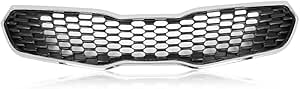 Amazon.com: CHEDA Front Bumper Upper Grill Grille Assembly Chrome ...
