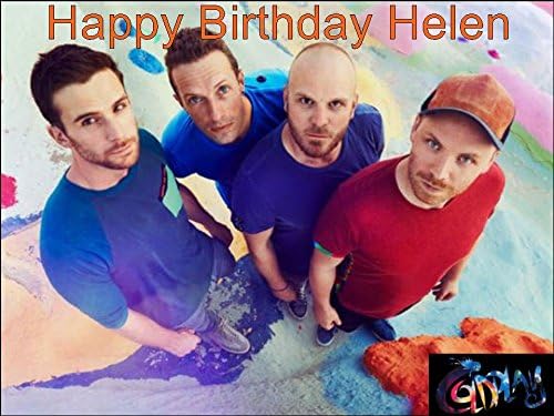 A4 Coldplay Personalised Edible Icing Birthday Cake Topper : Amazon.co ...