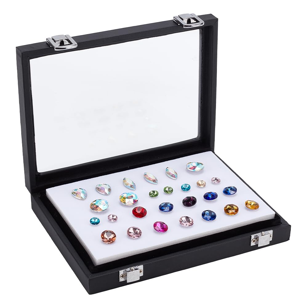 Amazon.com: PH PandaHall Glass Top Jewelry Display Case Jewelry ...