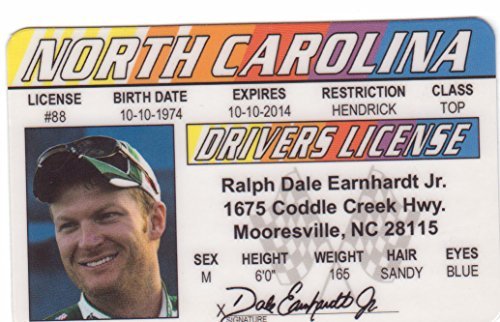 Amazon.com: Dale Earnhardt Jr Novelty Drivers License / Fake I.d ...