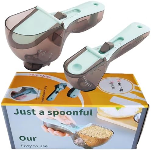 Amazon.com: KINTEGOOD 2pcs Adjustable Measuring Spoon, Large and Small ...