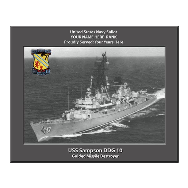 Amazon.com: USS Sampson DDG-10 Personalized United States Navy Ship ...