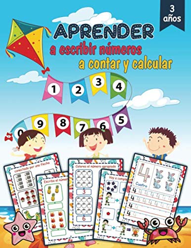 Buy Aprender a escribir los números a contar y calcular: Cuaderno de ...