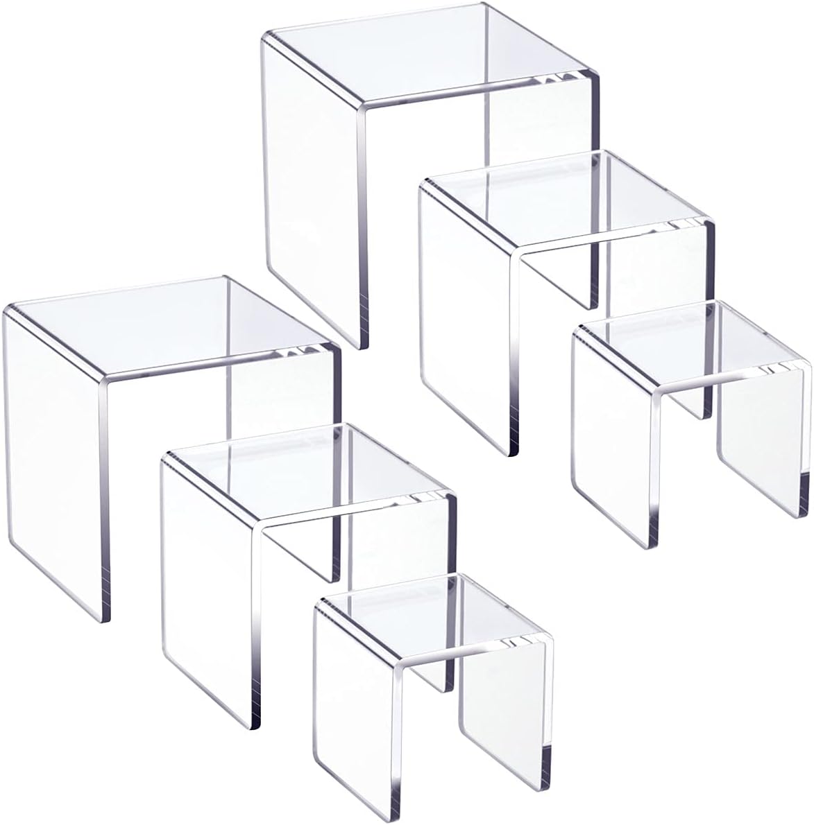 Amazon.com: TRIPAR Set of 3 Medium Low Profile Clear Acrylic Riser for ...