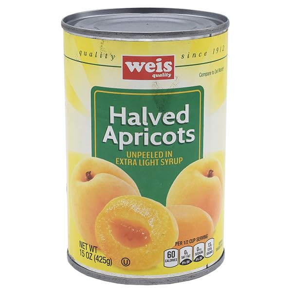 Amazon.com : Weis Quality, Canned Fruit Apricot Halves Unpeeled in ...