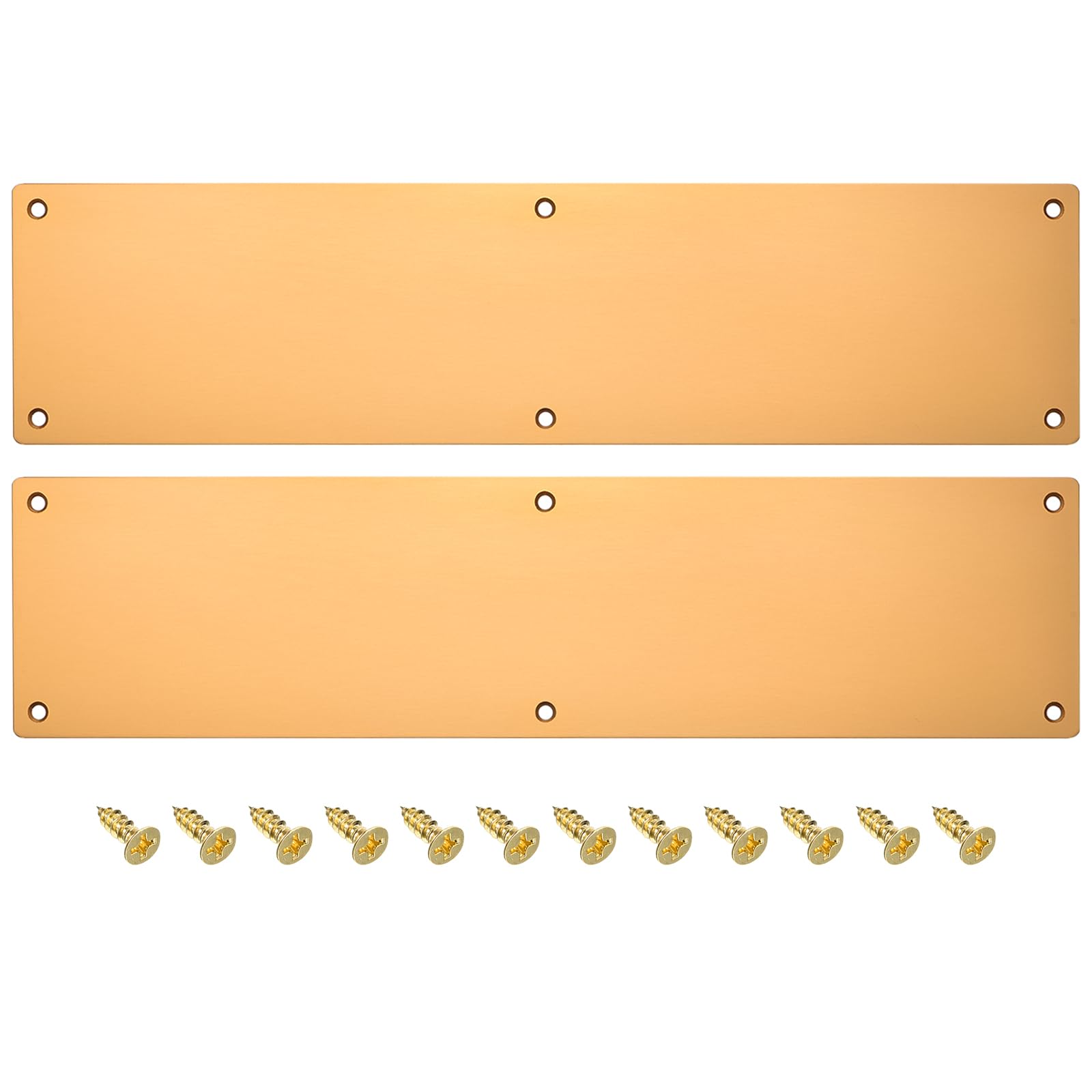 uxcell 2pcs Door Kick Plate, 4 x 16 Inches Aluminum Kick Plate Door ...