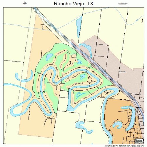 Amazon.com: Large Street & Road Map of Rancho Viejo, Texas TX - Printed ...