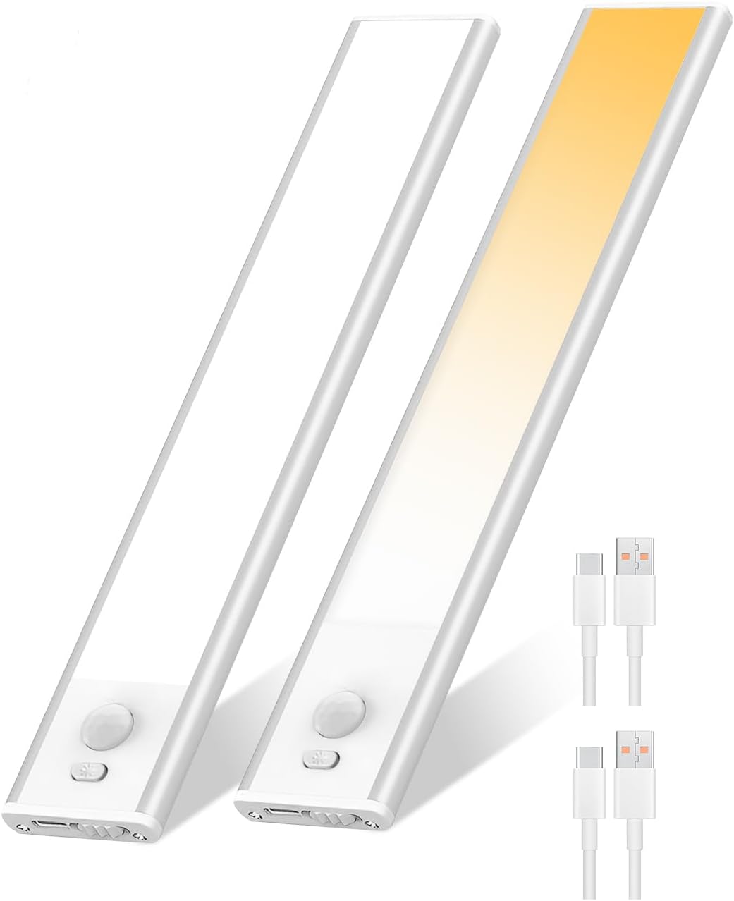 Trongle 2 PCS 1200mAh 48 LEDs Magnetic Motion Sensor Wardrobe Closet ...