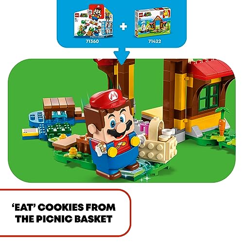 LEGO 71422 Super Mario Picnic at Mario’s House Expansion Set, Buildable ...