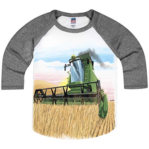 Buy Shirts That Go Little Boys' Combine Harvester Raglan T-Shirt 2 Lite ...