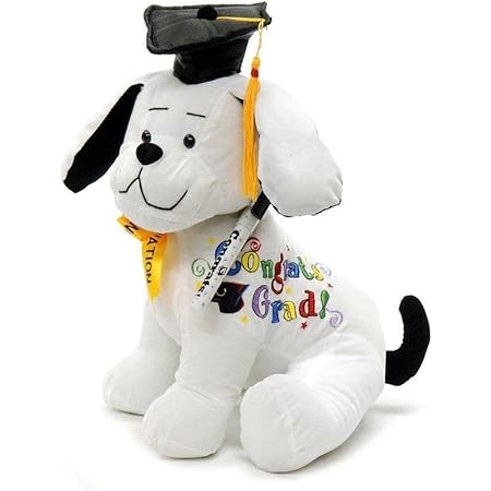Amazon.com: Graduation Autograph Stuffed Dog w/ Pen, "Congrats Grad ...