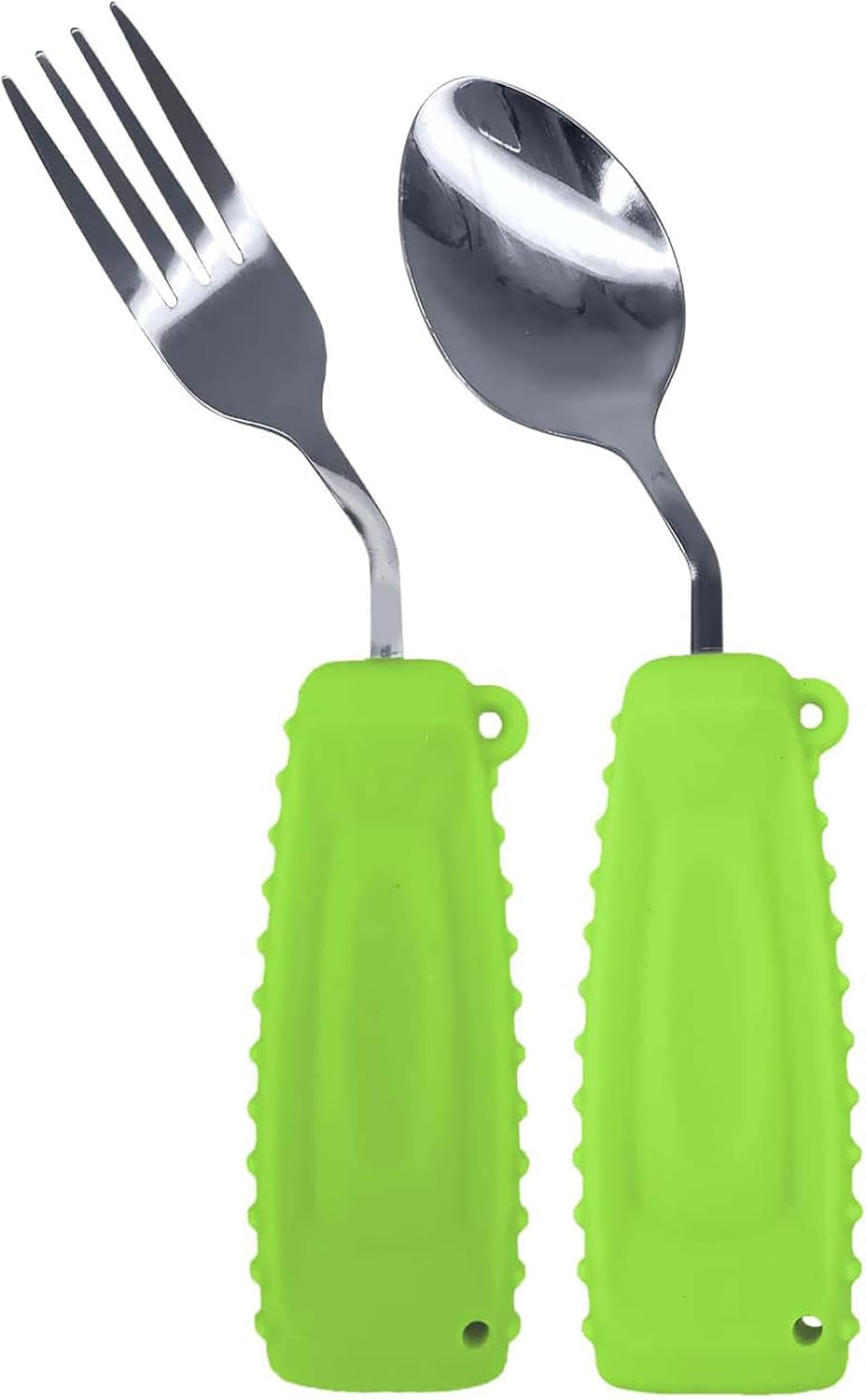 Amazon.com: EZ Assistive Adaptive Utensils Spoon & Fork Easy to Hold ...