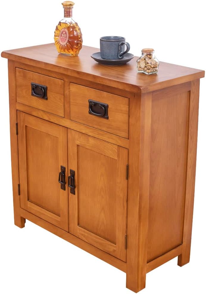 Amazon.com - ARPHASLE Oak Buffet Cabinet Coffee Bar Cabinet Kitchen ...