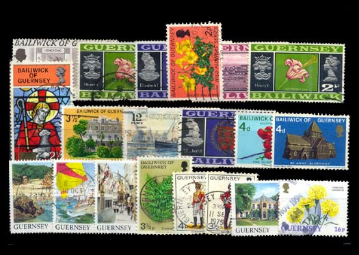 ISC~ Guernsey Stamps - 20 Different Mostly Large Stamps, Channel Island ...