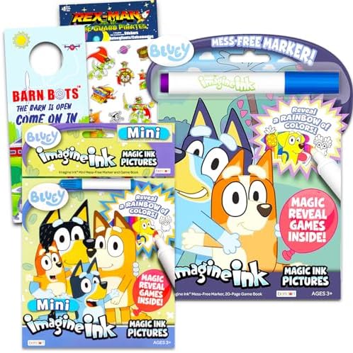 Amazon.com: Disney Bluey Magic Ink Coloring Book Set Kids Toddlers ...