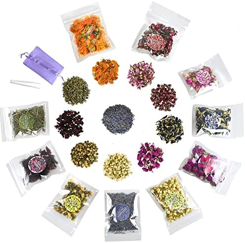 Amazon.com: Natural Dried Flowers Kit 10 Bags, Dried Flowers Herbs for ...