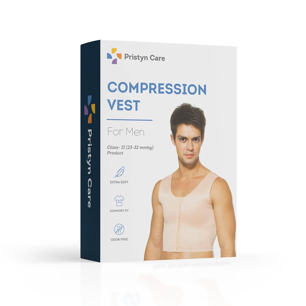 Buy PRISTYNGynecomastia Compression Vest | Men's Short-Length ...