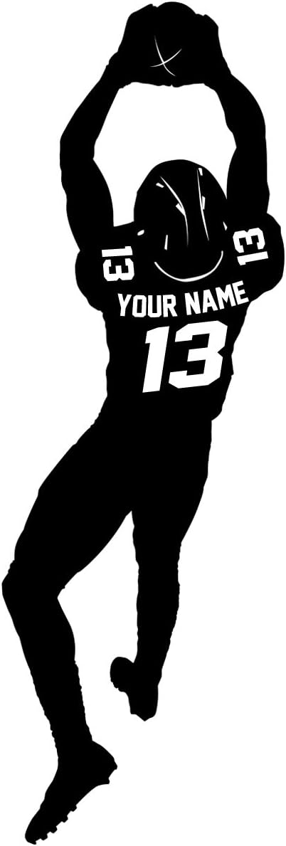Amazon.com: Personalized Custom Football Player Wall Decal - Choose ...